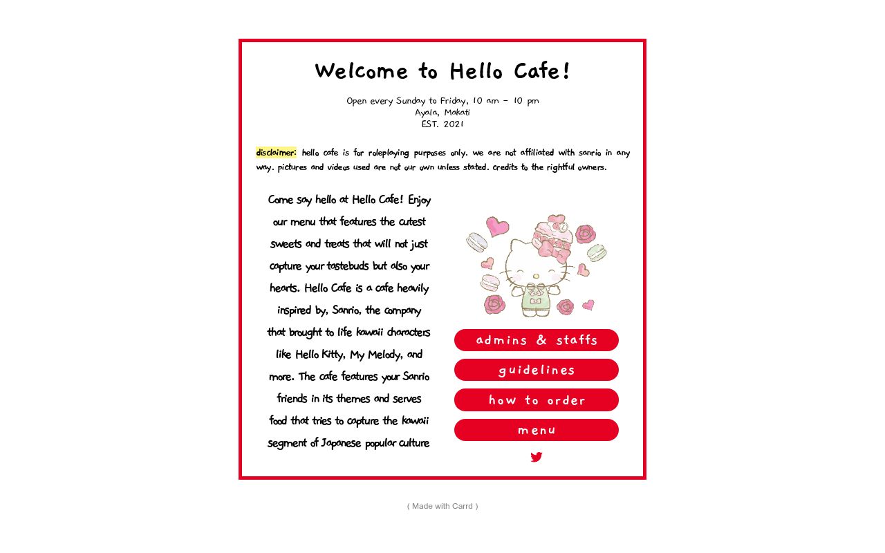 Welcome to Hello Cafe